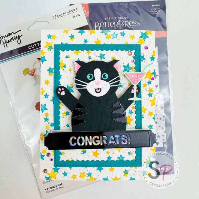 Interactive Congrats Cat Card – Spellbinders – Table in the Attic